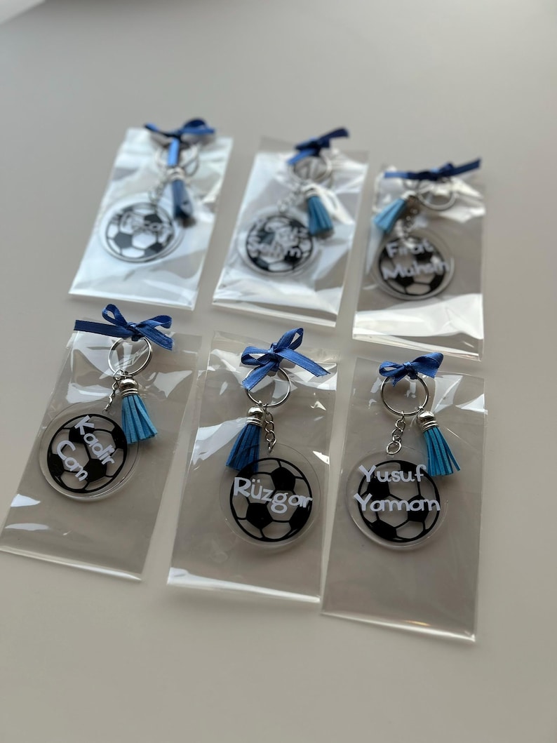 Personalized Soccer Keychain: Custom Name Acrylic Football Gift - Etsy