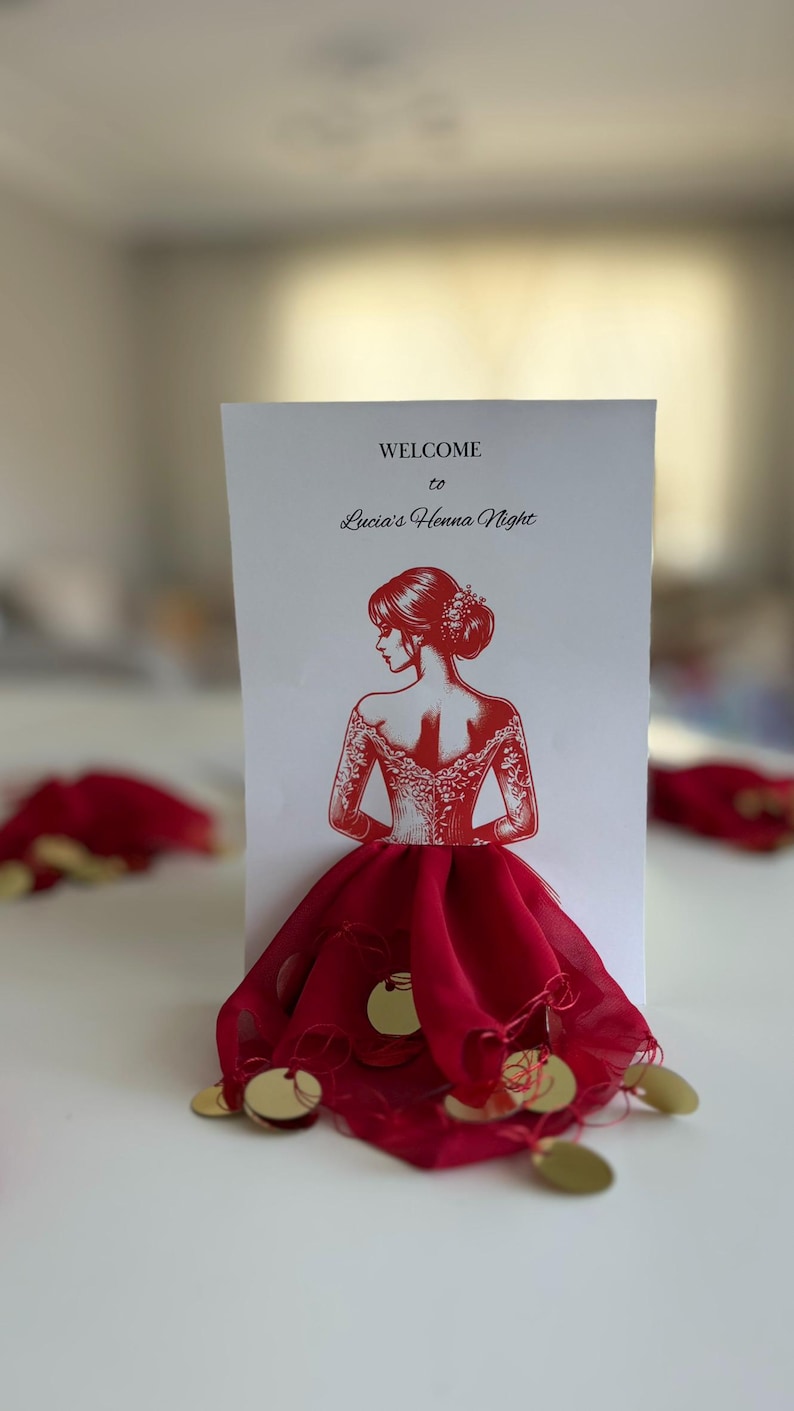 Personalized Chiffon Handkerchief Favor: Henna Night, Wedding Keepsake ...