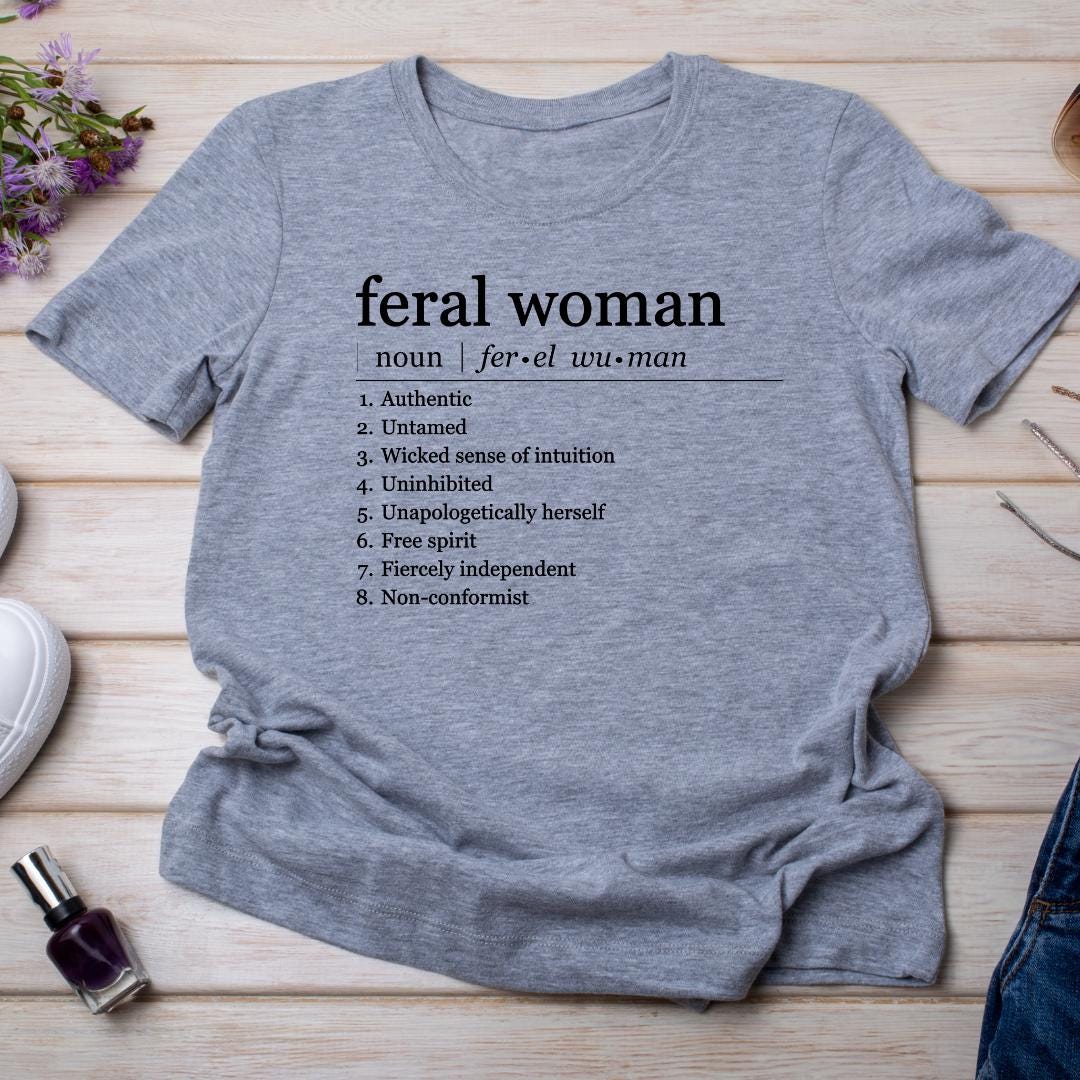 Feral Woman Definition SVG PNG EPS | Feminist Equality| Instant Digital ...