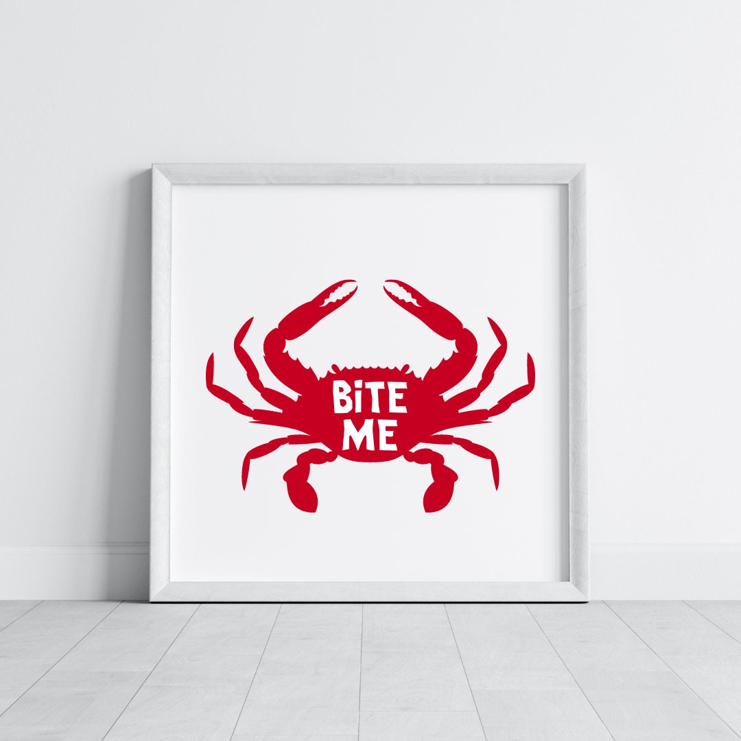 Maryland Crab Bite Me SVG PNG EPS | Maryland Crab Bite Me Decal Vinyl ...