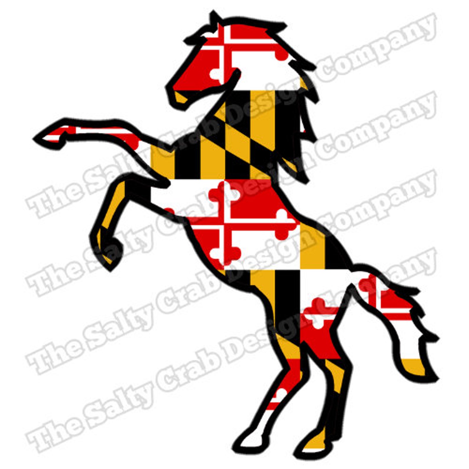 Maryland Flag Horse SVG PNG EPS | Maryland Sticker Decal Printcut Iron ...
