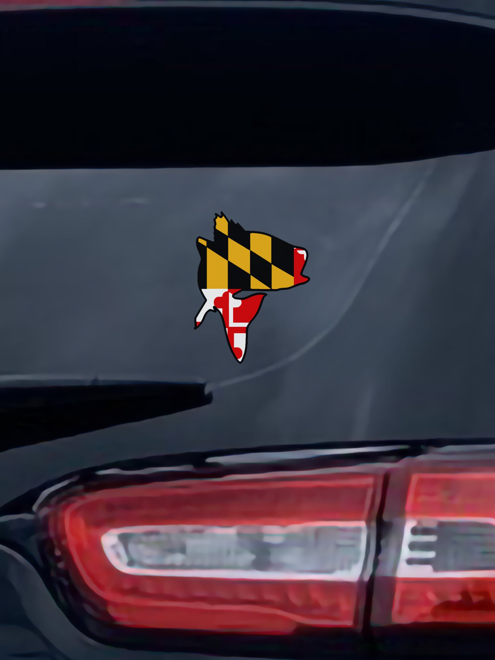 Maryland Flag Bass Fish SVG PNG EPS | Maryland Fish Sticker Decal ...