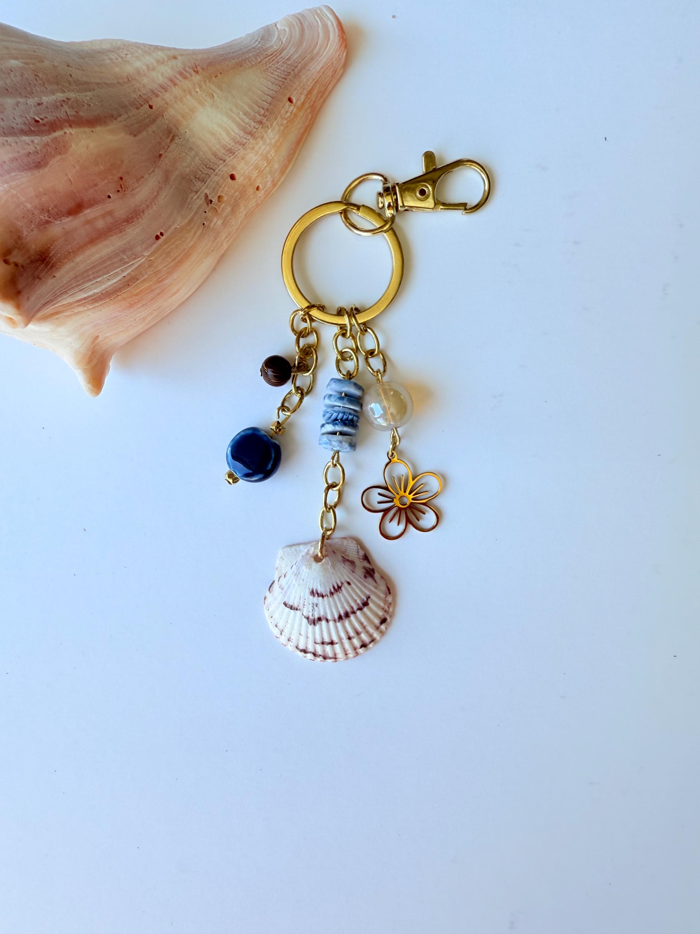 Seashell Keychain | Coastal Bag Charm | Lanyard Charms | Backpack ...