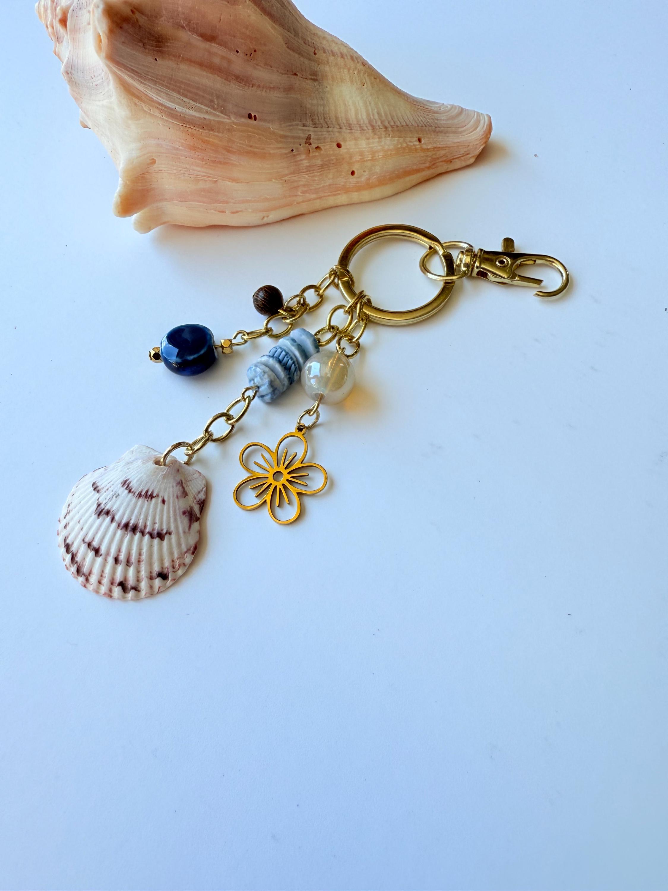 Seashell Keychain | Coastal Bag Charm | Lanyard Charms | Backpack ...