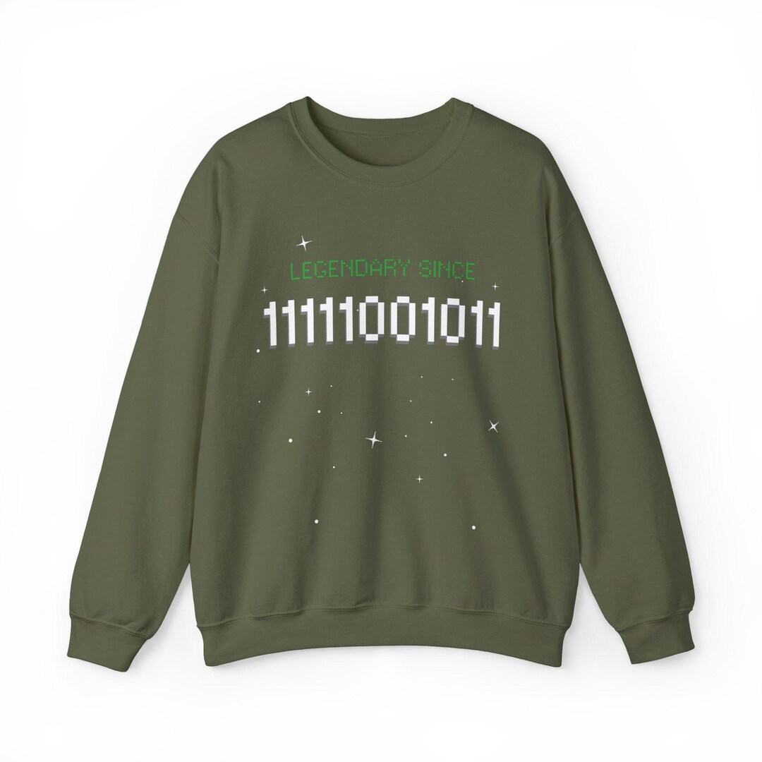 1995 in Binary Code, 30th Birthday Sweatshirt, Binary Code Birthyear ...