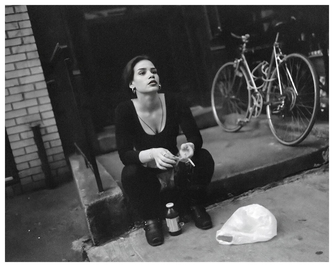 Hipster Smoking on Stoop 1980s Photo Print Vintage Unusual Unique Wall ...