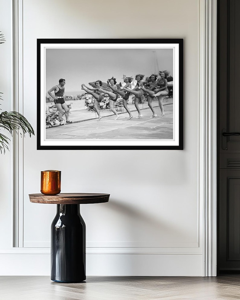 Vintage Tiller Girls Photograph, Ship Deck Print, Unusual Wall Art - Etsy