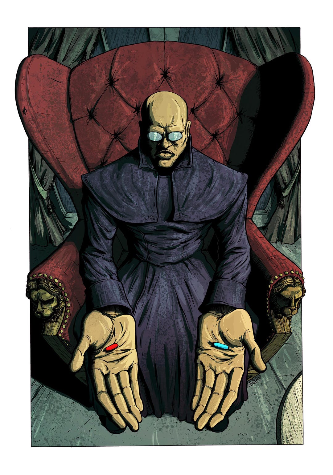 Morpheus the Matrix Art Print Laurence Fishburne Pop Culture Fan Art ...