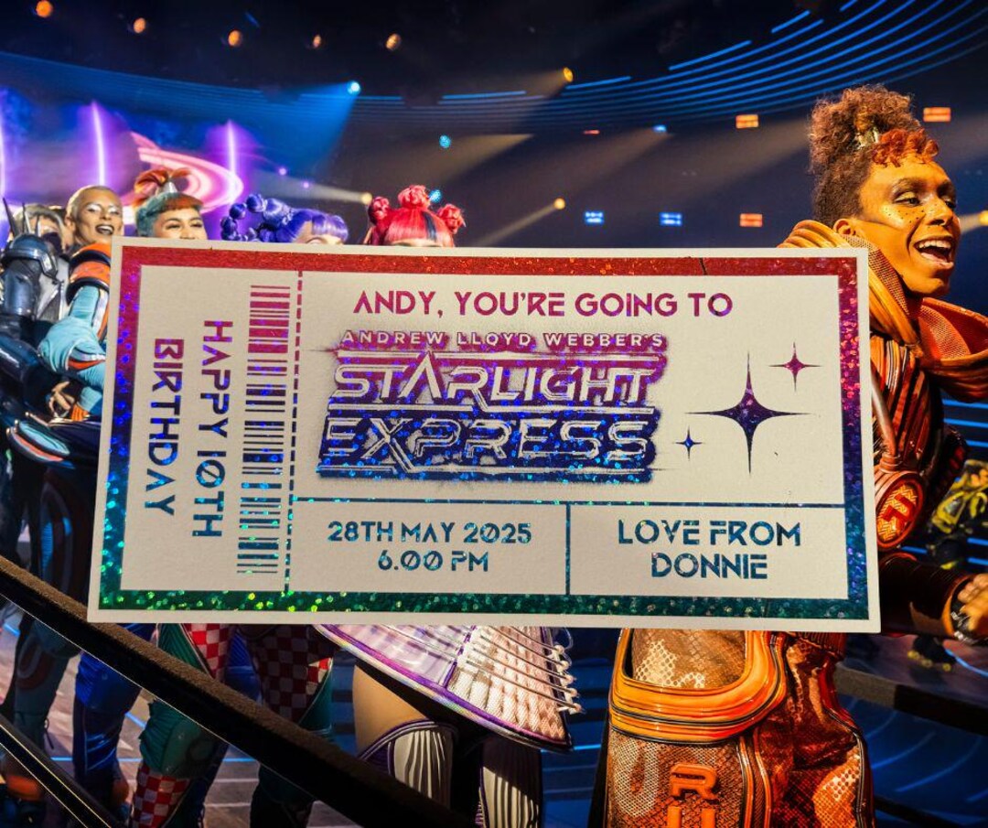 Personalised Star Light Express Reveal Keepsake Ticket Voucher ...