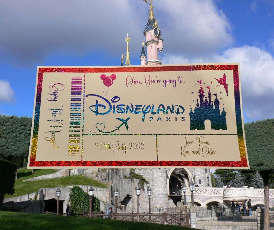 Personalised Disneyland Paris Keepsake Ticket Voucher, Surprise ...