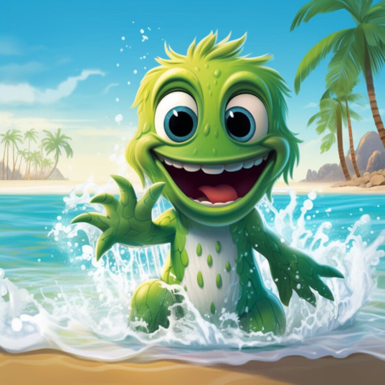 Midjourney Prompt for 2D Cartoon Monsters, AI Prompt, Customizable ...