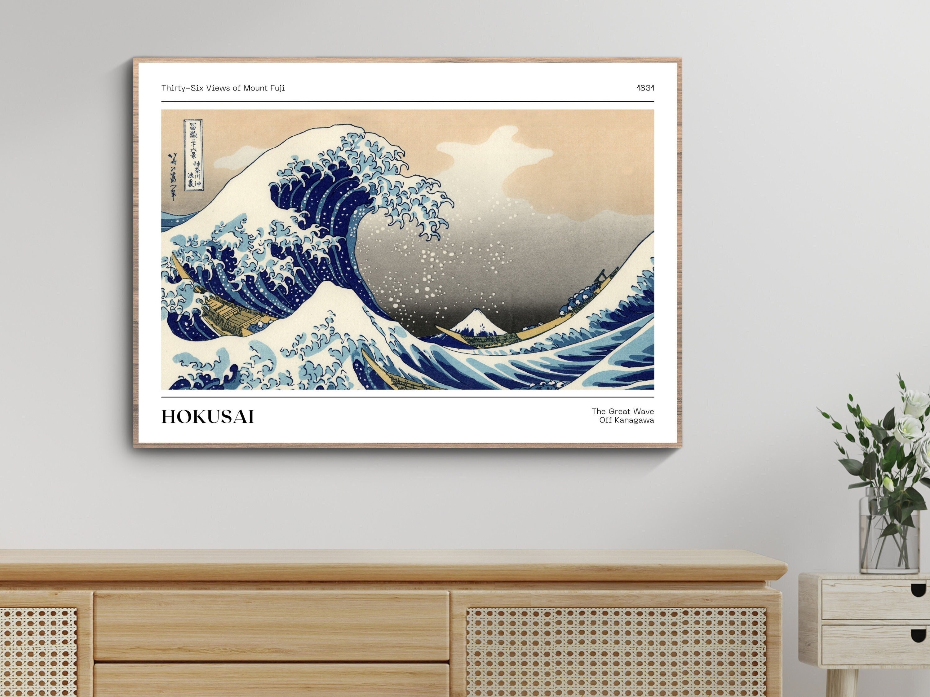 The Great Wave off Kanagawa by Hokusai - Digital Poster Print - Modern ...