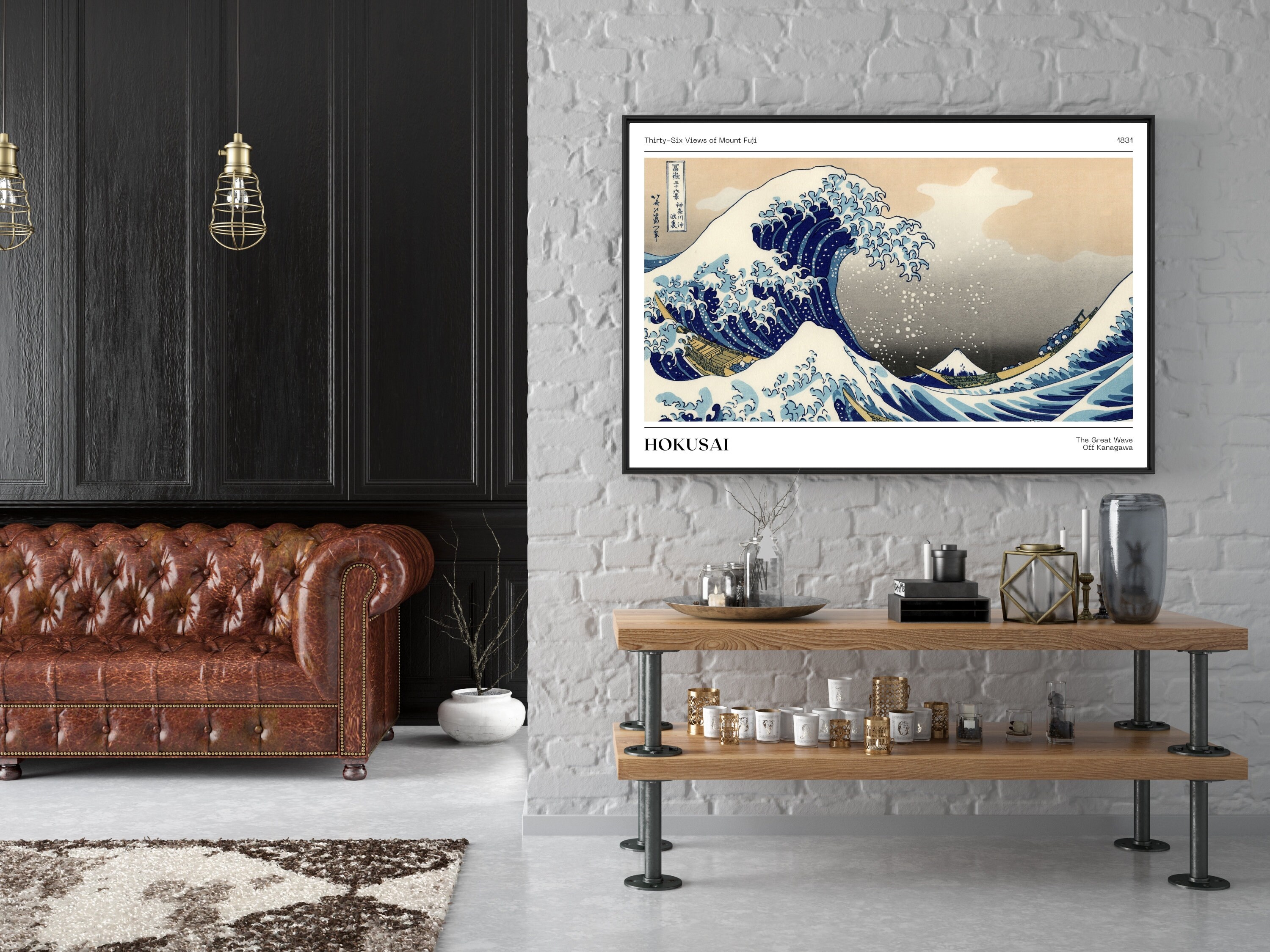 The Great Wave off Kanagawa by Hokusai - Digital Poster Print - Modern ...