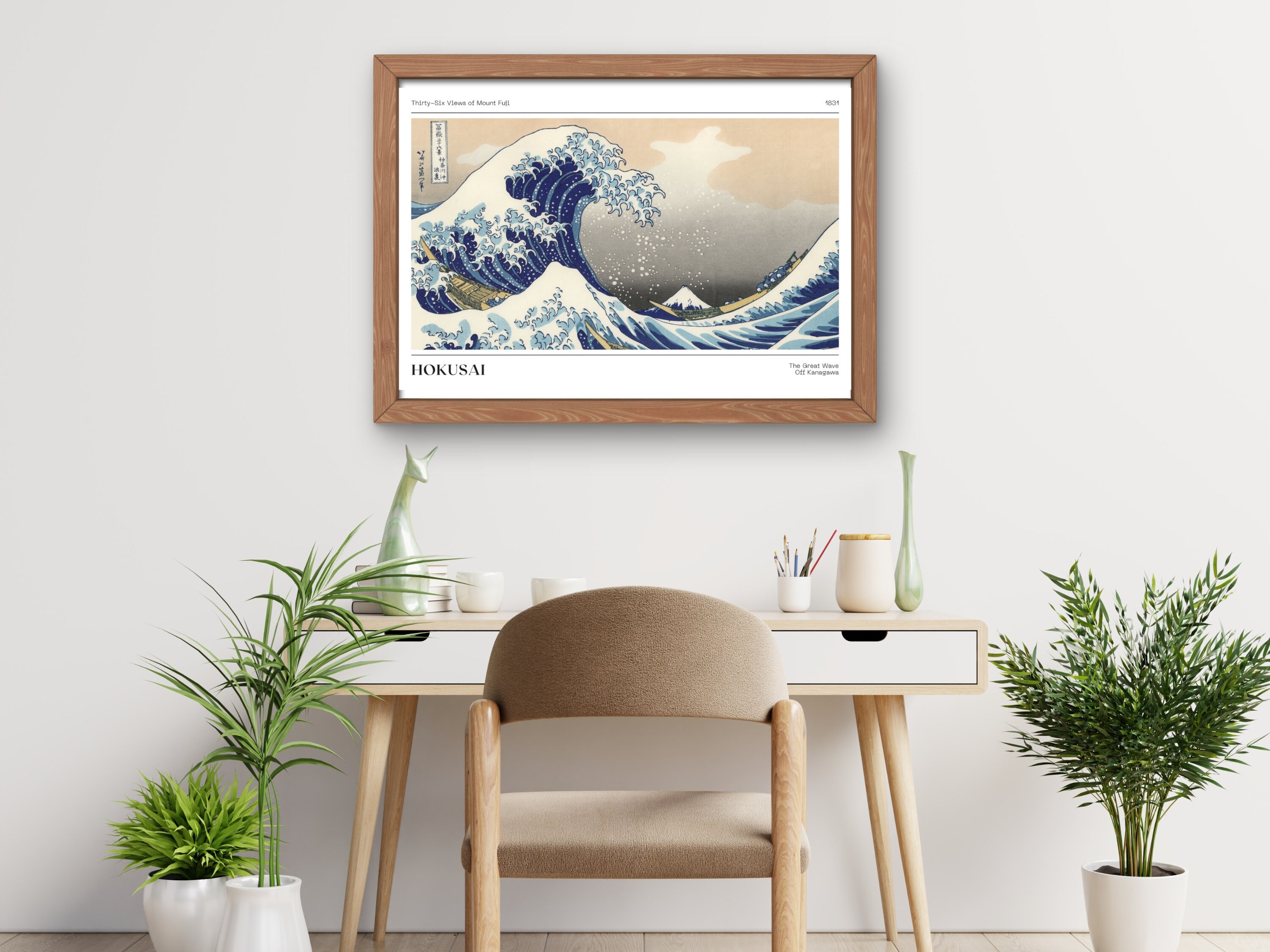 The Great Wave off Kanagawa by Hokusai - Digital Poster Print - Modern ...