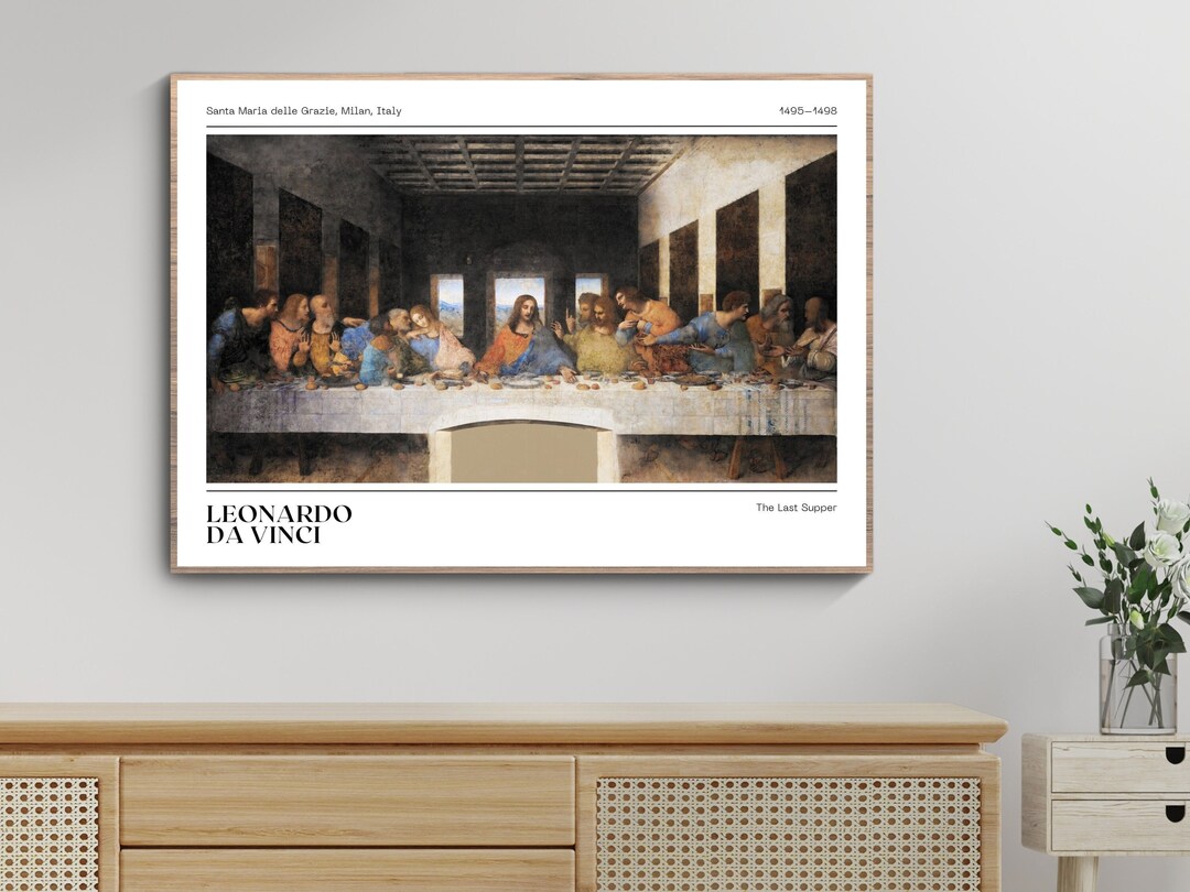 The Last Supper by Leonardo Da Vinci Digital Poster Print Classic Art ...