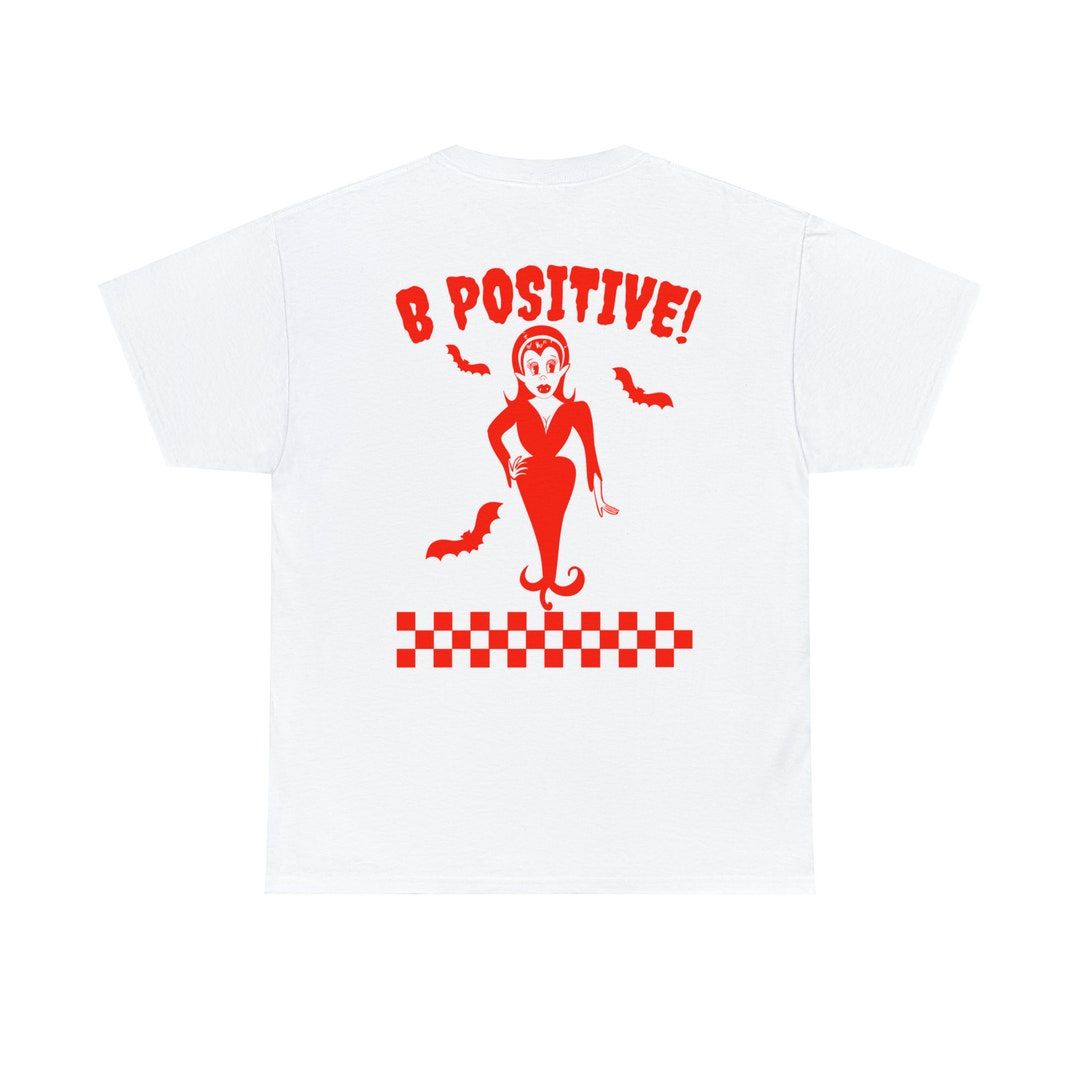 B Positive Retro Cartoon Vampire Lady Unisex Heavy Cotton - Etsy