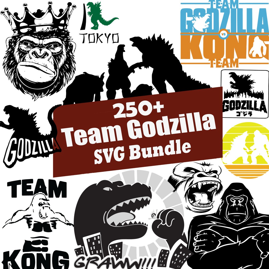 250 Godzilla Svg Bundle Kong Svg Svg for Cricut Team Godzilla Clipart ...