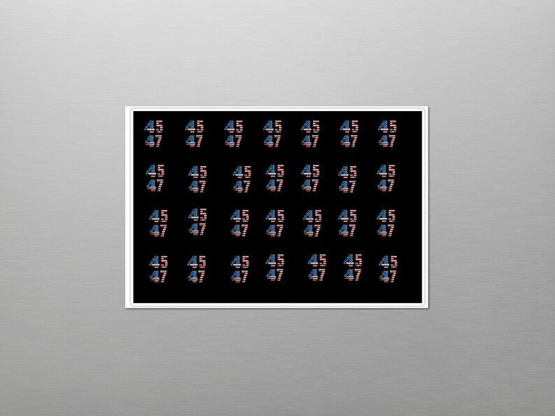 Custom Trump 45 47 Sticker Sheet, Gift for Trump Lover 45 47 Sticker ...