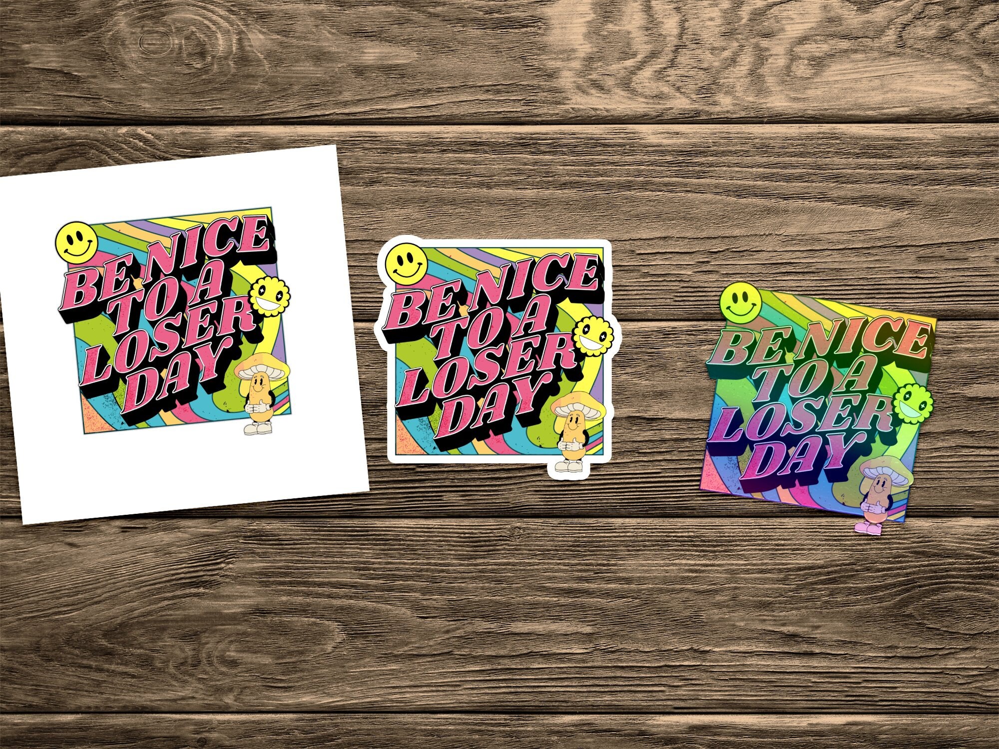 Be Nice to A Loser Day Sticker, Funny Stickers, Laptop Stickers, Water ...