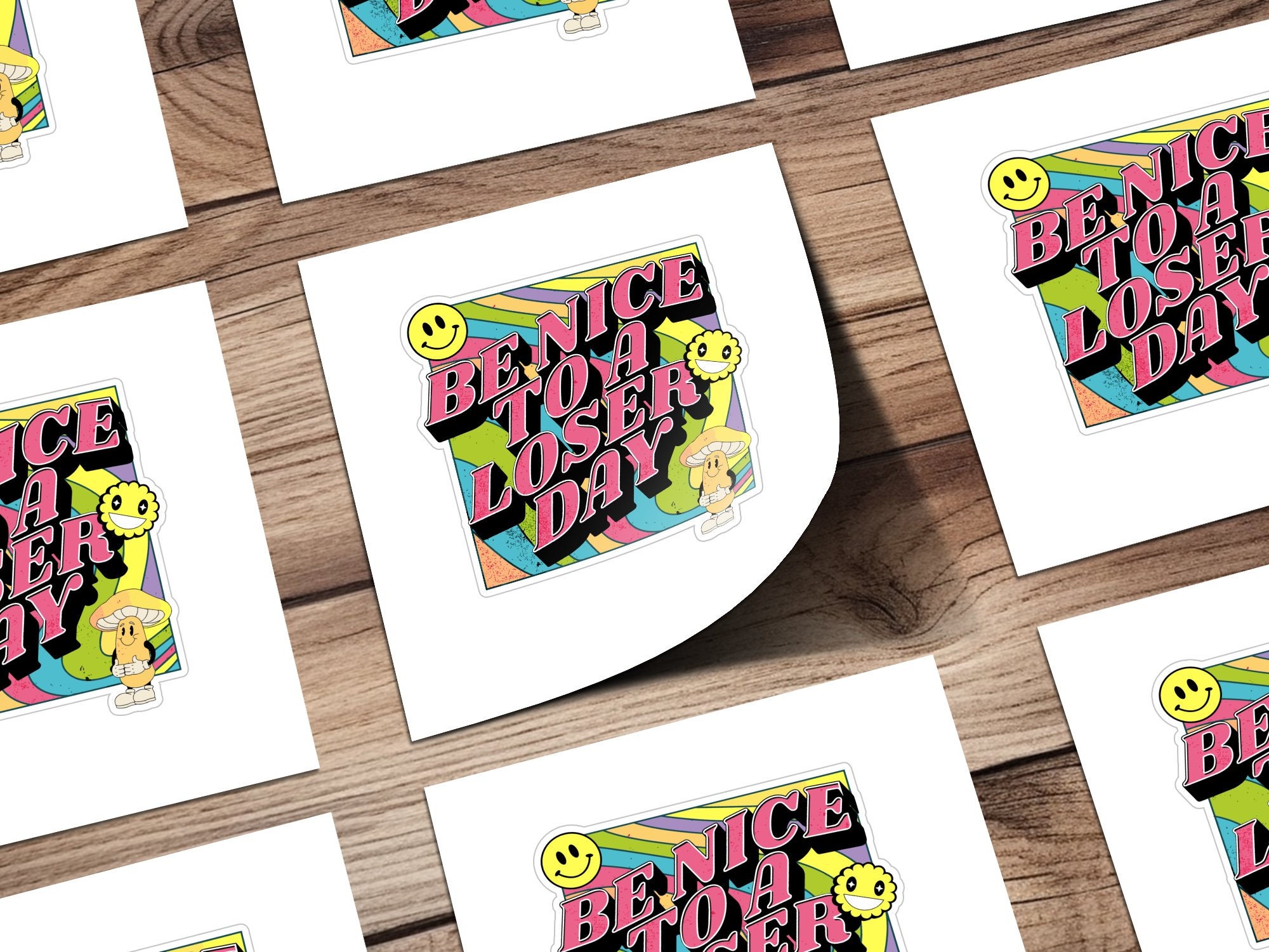 Be Nice to A Loser Day Sticker, Funny Stickers, Laptop Stickers, Water ...