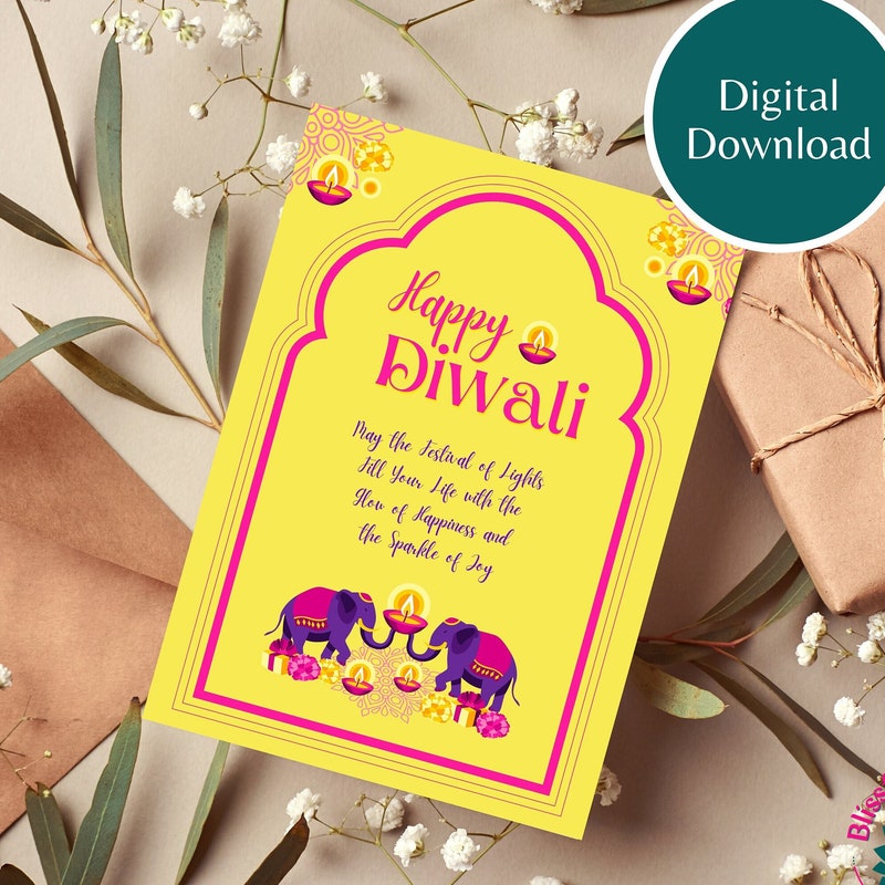 Diwali Card - Etsy