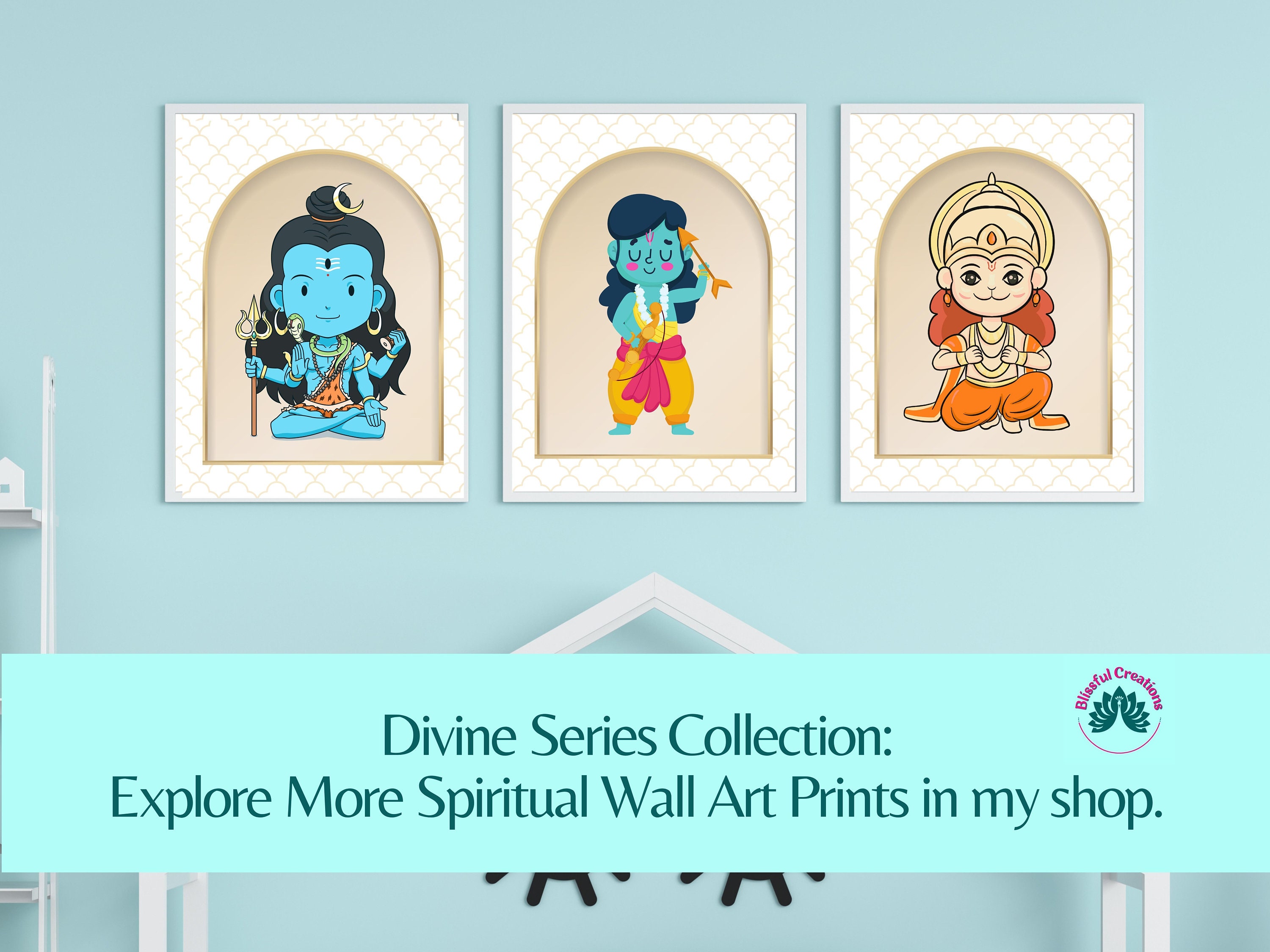 Lord Vishnu Print: Indian God Wall Art for Kids (digital Download) - Etsy