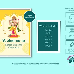 Ganesh Chaturthi Welcome Sign Ganesha Festival Decor Ganesh Chaturthi ...