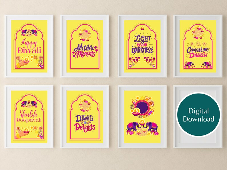 Diwali Poster | Diwali Wall Art | Printable Diwali Poster | Diwali ...