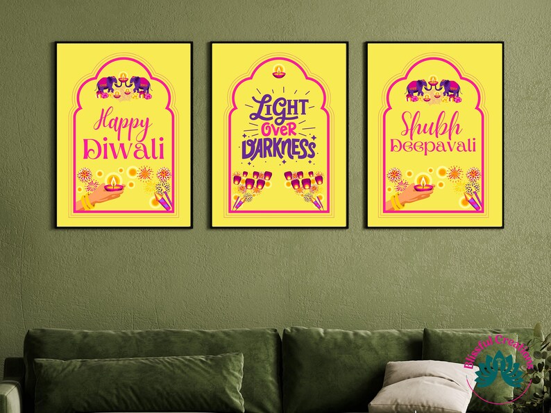 Diwali Poster | Diwali Wall Art | Printable Diwali Poster | Diwali ...