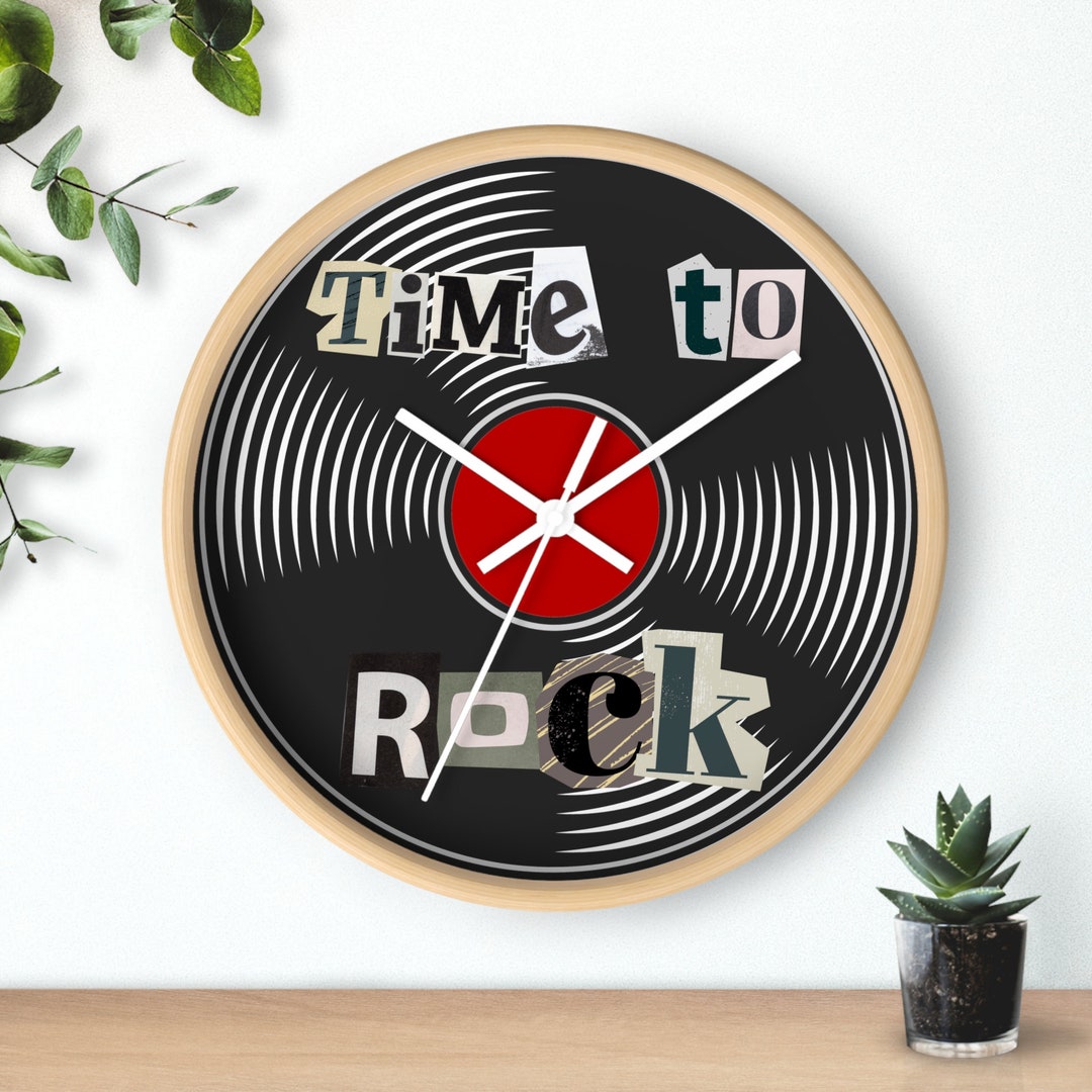 Punk Rock Wall Clock Rock Music Home Decor Funkyaccessories for Rock ...