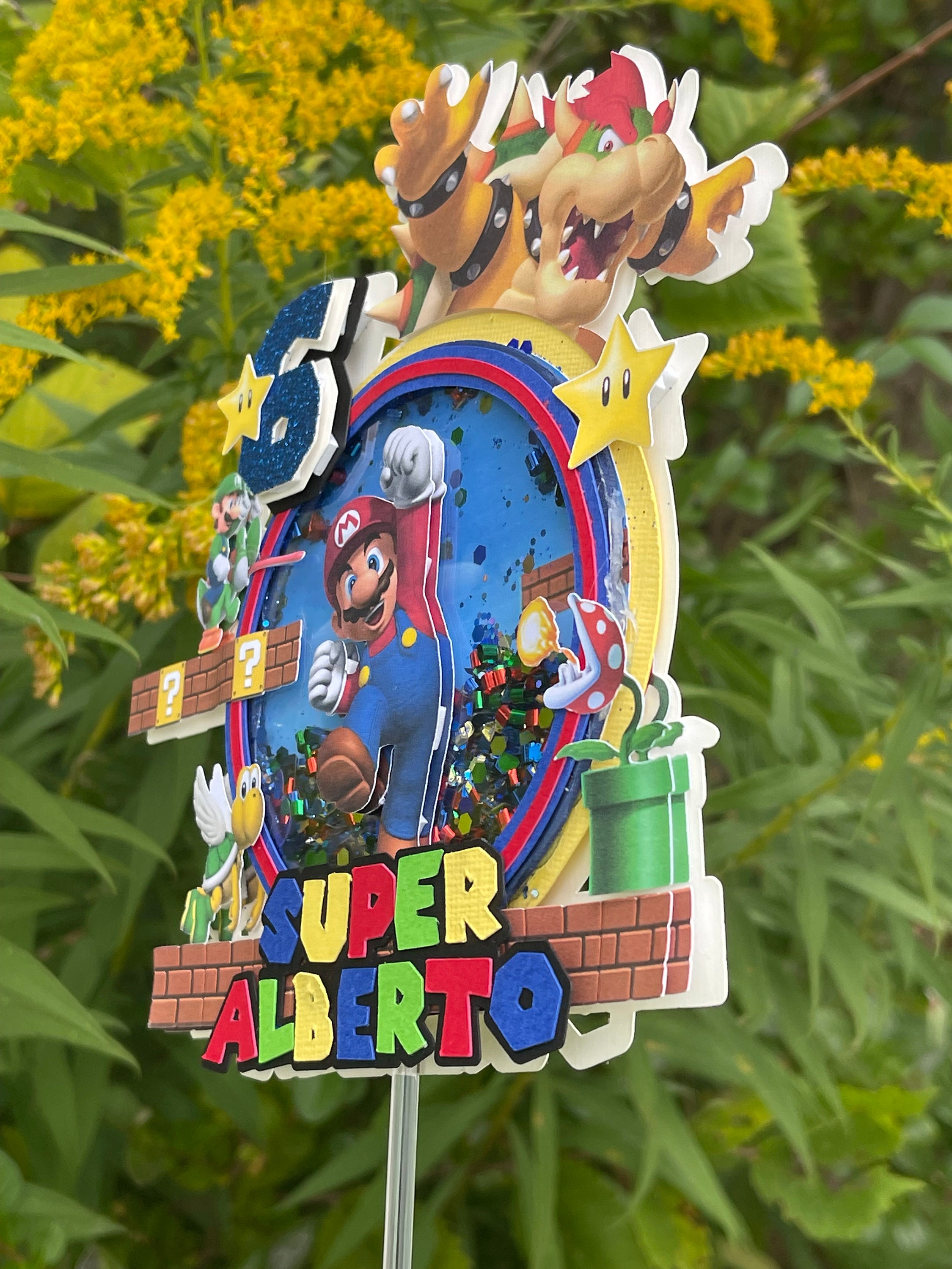 Super Mario Cake Topper Shaker - Etsy