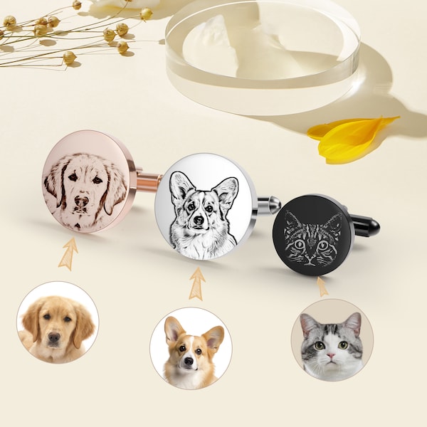 Custom Dog Cufflinks - Etsy