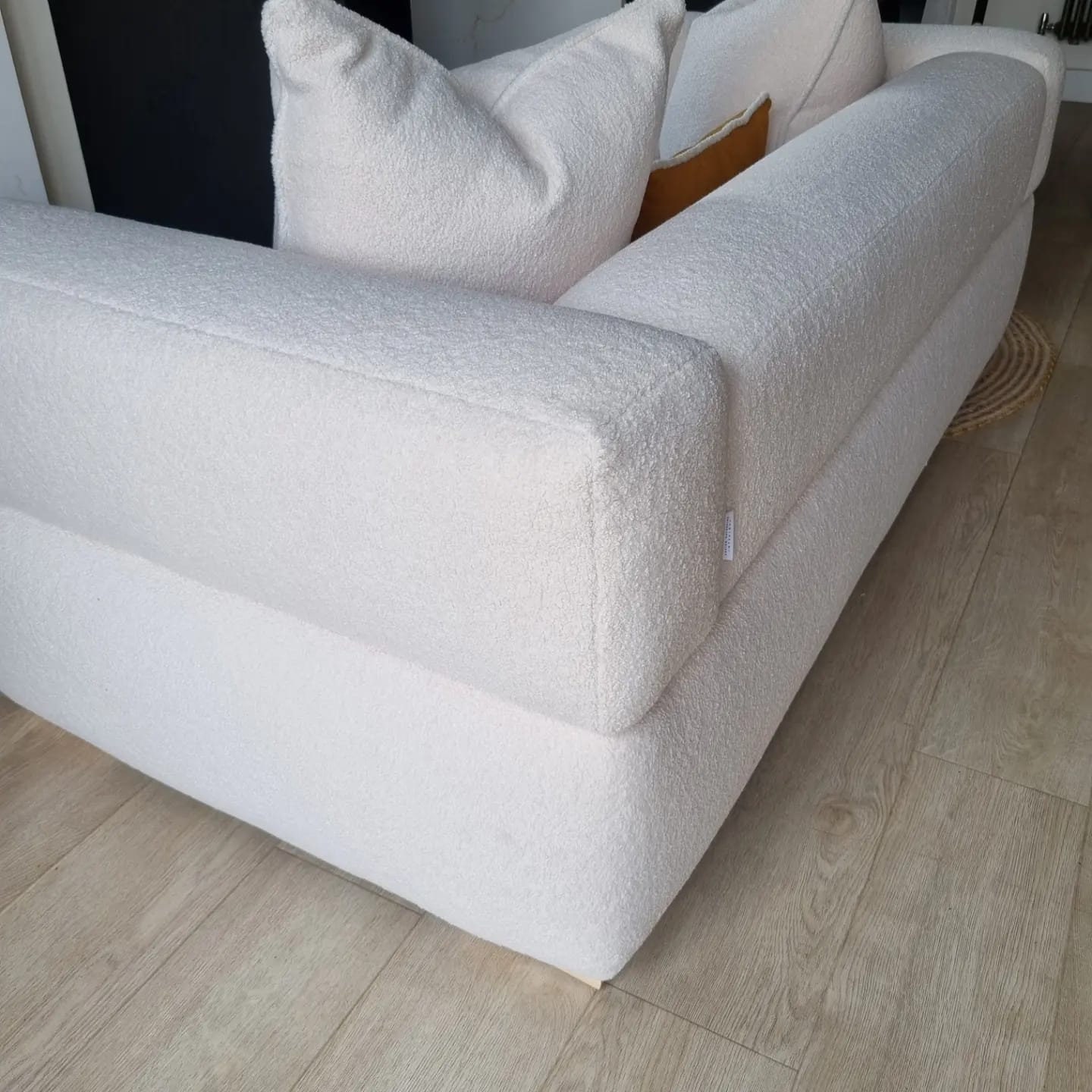 Ivory Boucle Teddy Sofa Custom Design Bubble Arm - Etsy UK