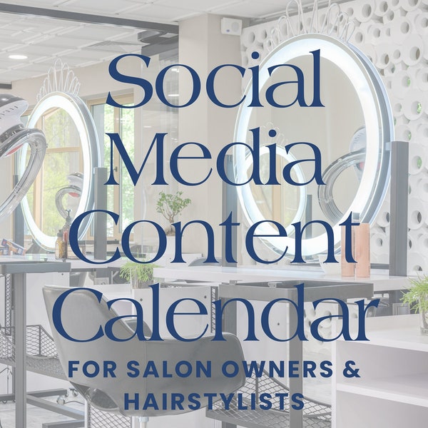 Salon Success Social Media Calendar for Hairstylists and Salon Owners ...