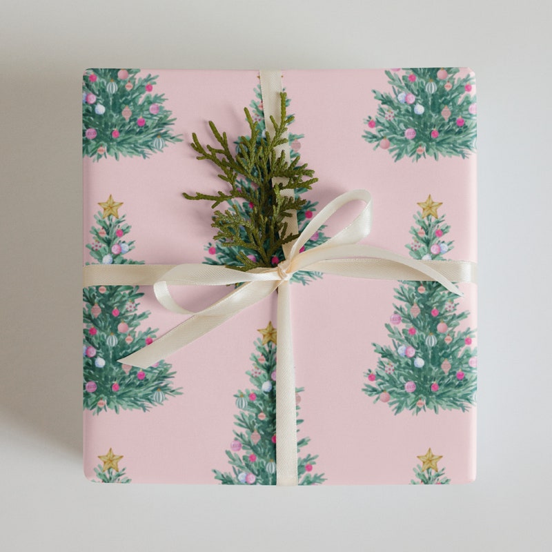 Pink Wrapping Paper - Etsy