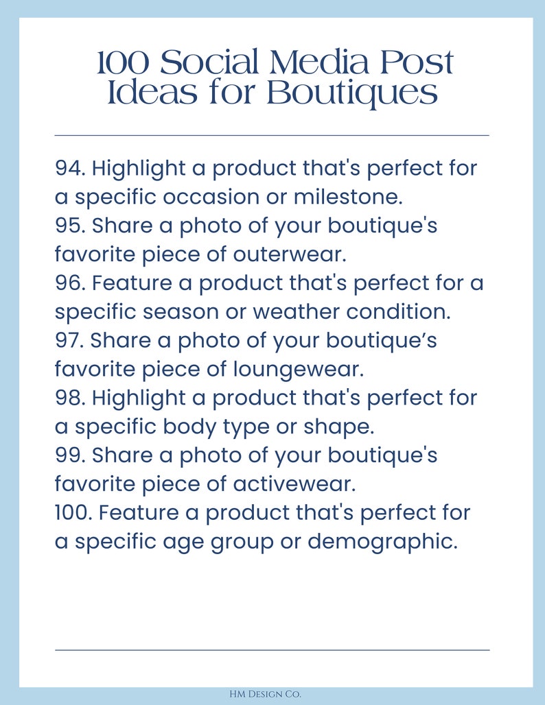 100 Engaging Social Media Post Ideas for Fashion Retailers Boutiques ...