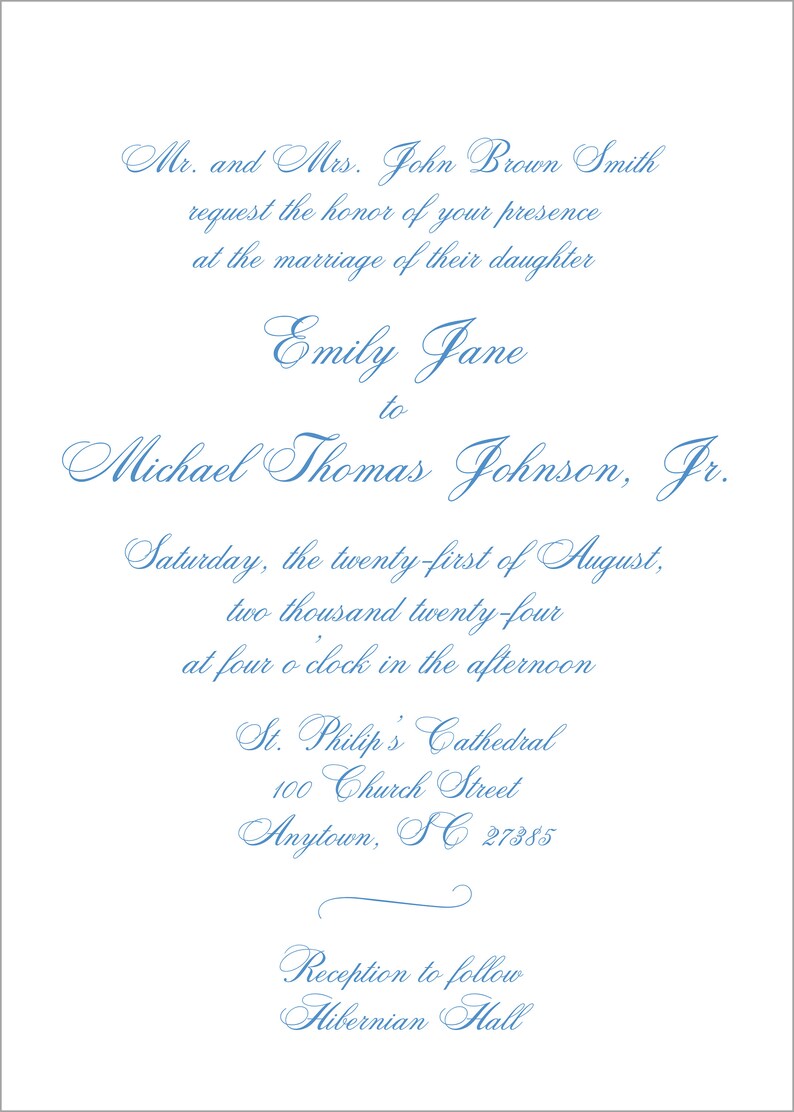 Citadel Elegant Formal Wedding Invitation Template Simple & Classic ...