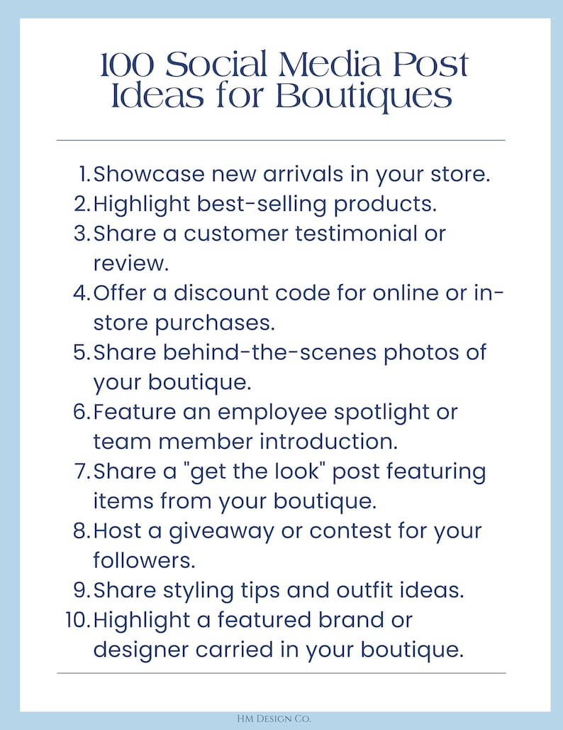 100 Engaging Social Media Post Ideas for Fashion Retailers Boutiques ...