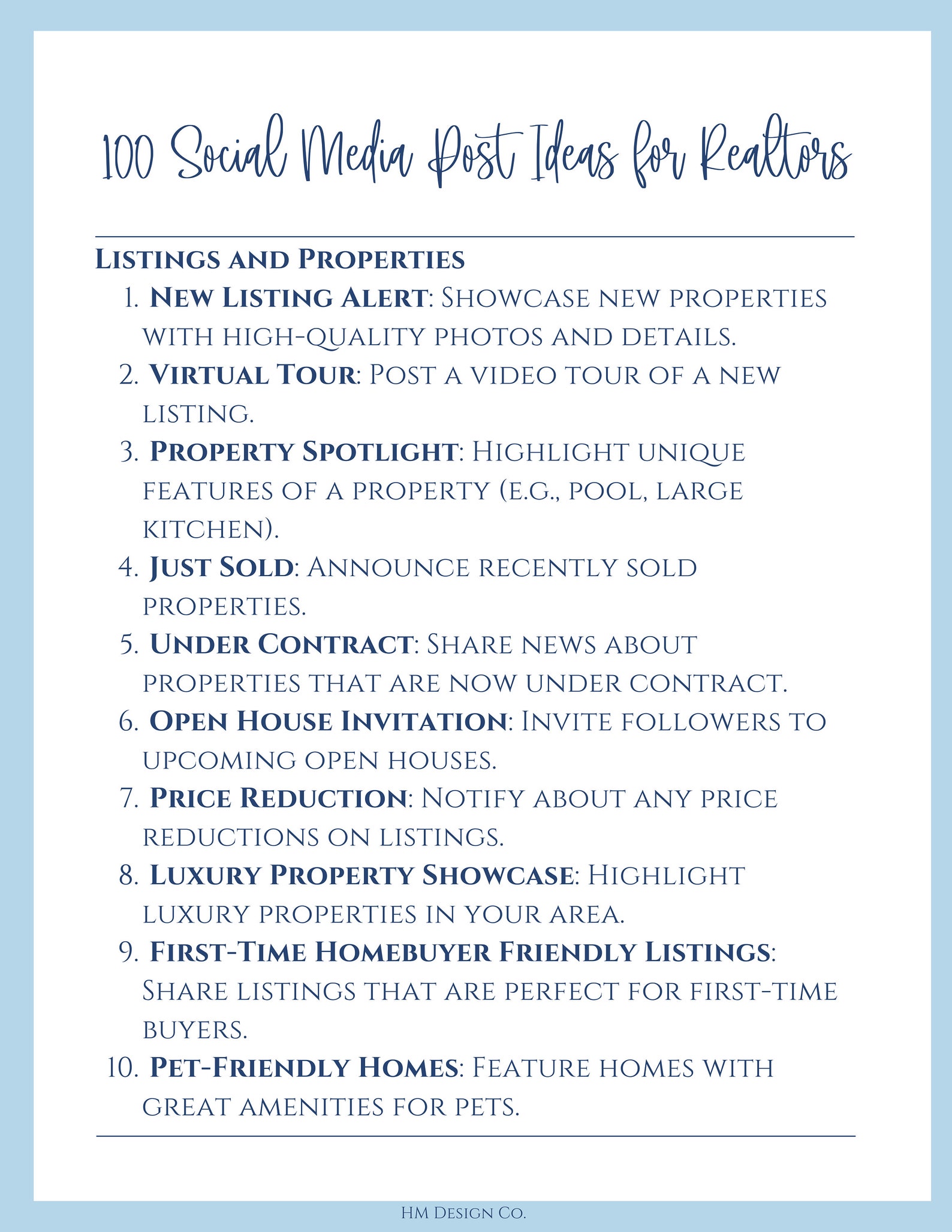 100 Social Media Posts for Real Estate Agents Ultimate Content Creation ...