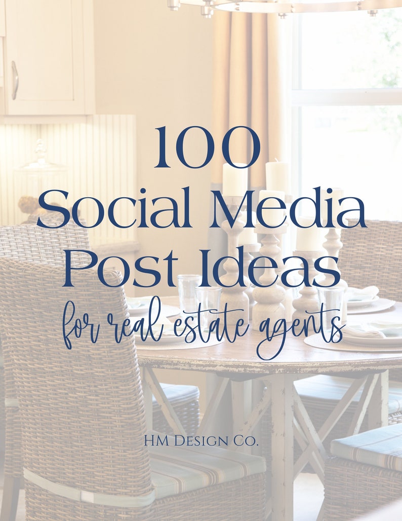 100 Social Media Posts for Real Estate Agents Ultimate Content Creation ...