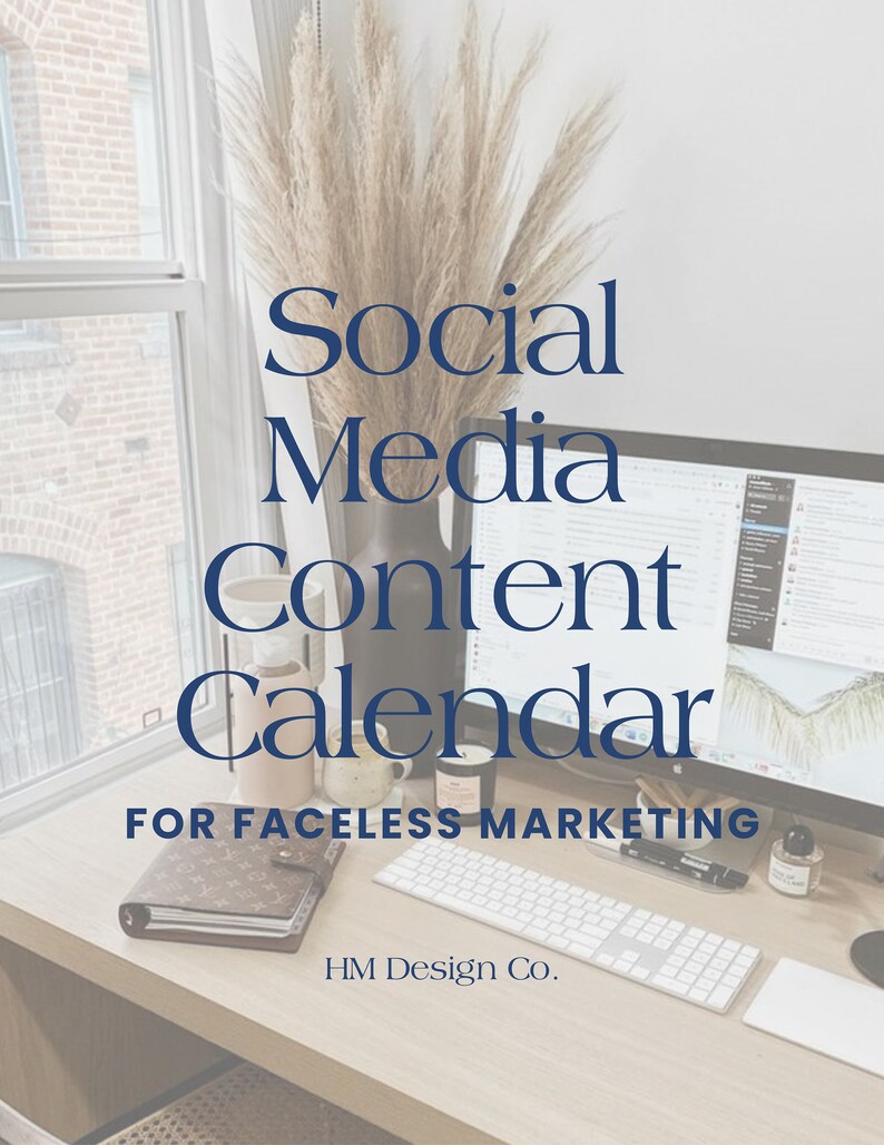 Social Media Content Calendar for Faceless Marketing Video Post Ideas ...