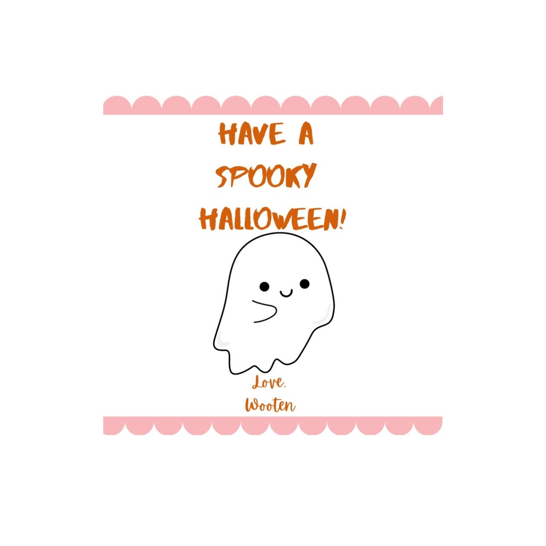 Halloween Editable Gift Tag- Ghost - Etsy