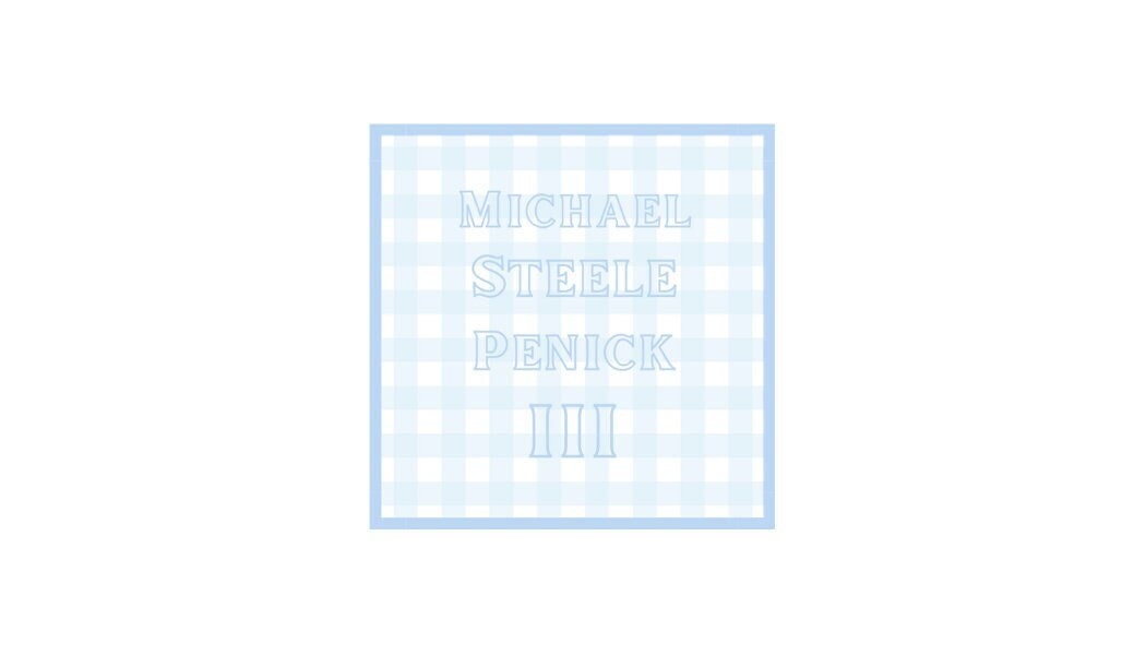 Blue Gingham Editable Enclosure Card - Etsy