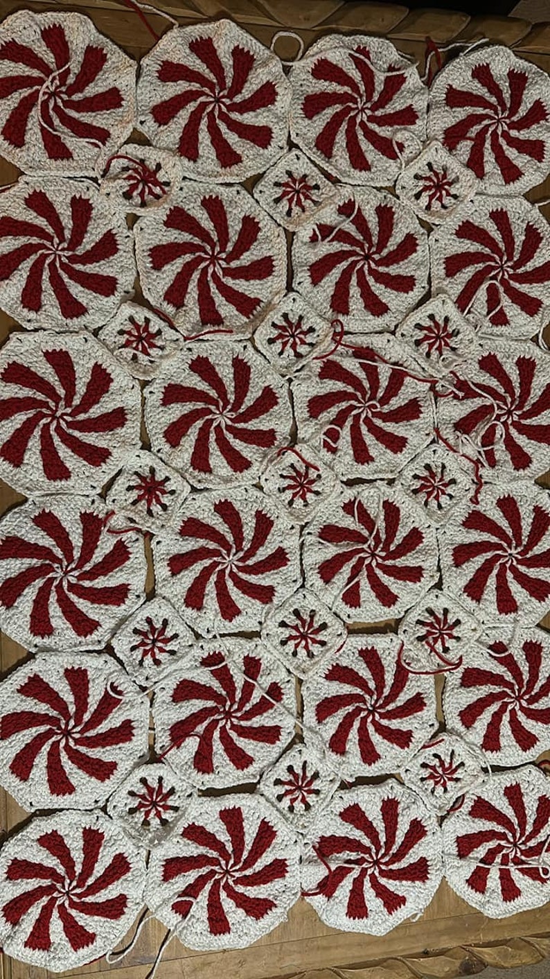 Peppermint/pinwheel Afghan - Etsy