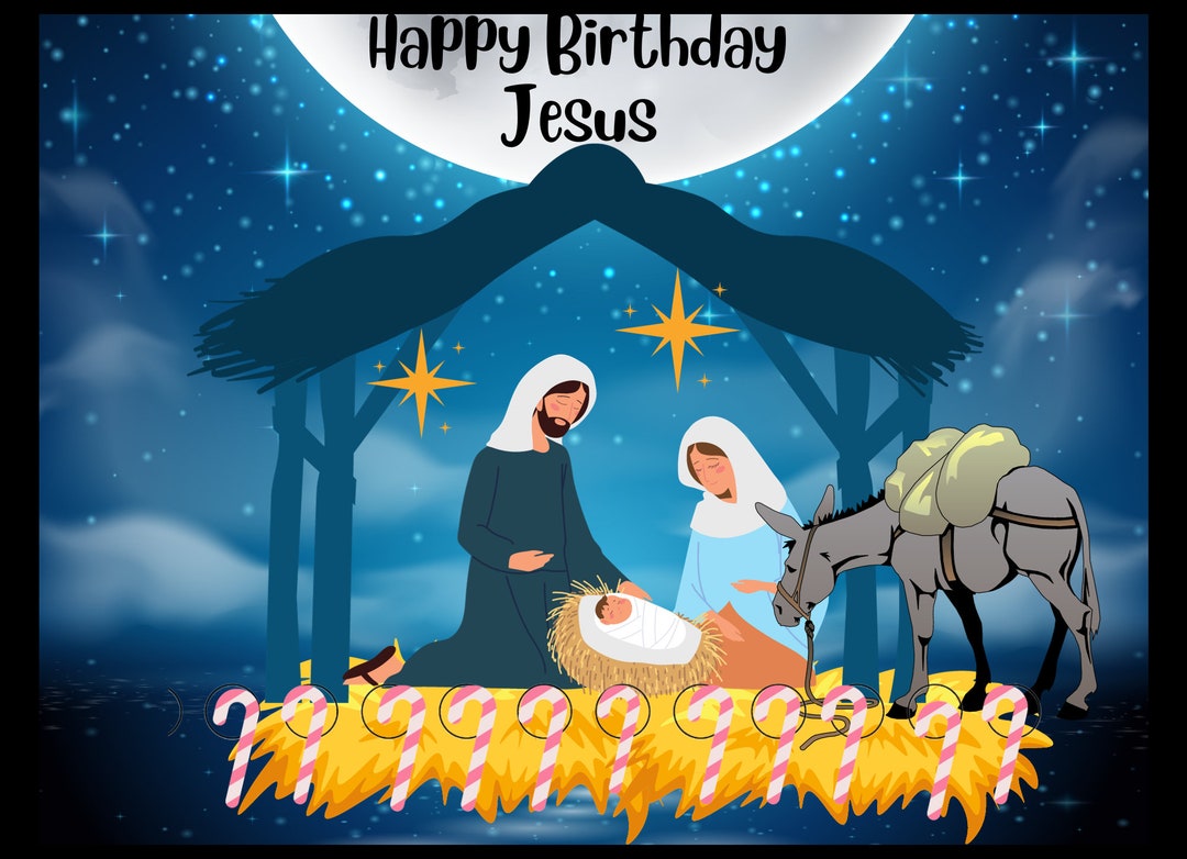Nativity Christmas Candy Cane Countdown Board, PNG Clipart (digital ...