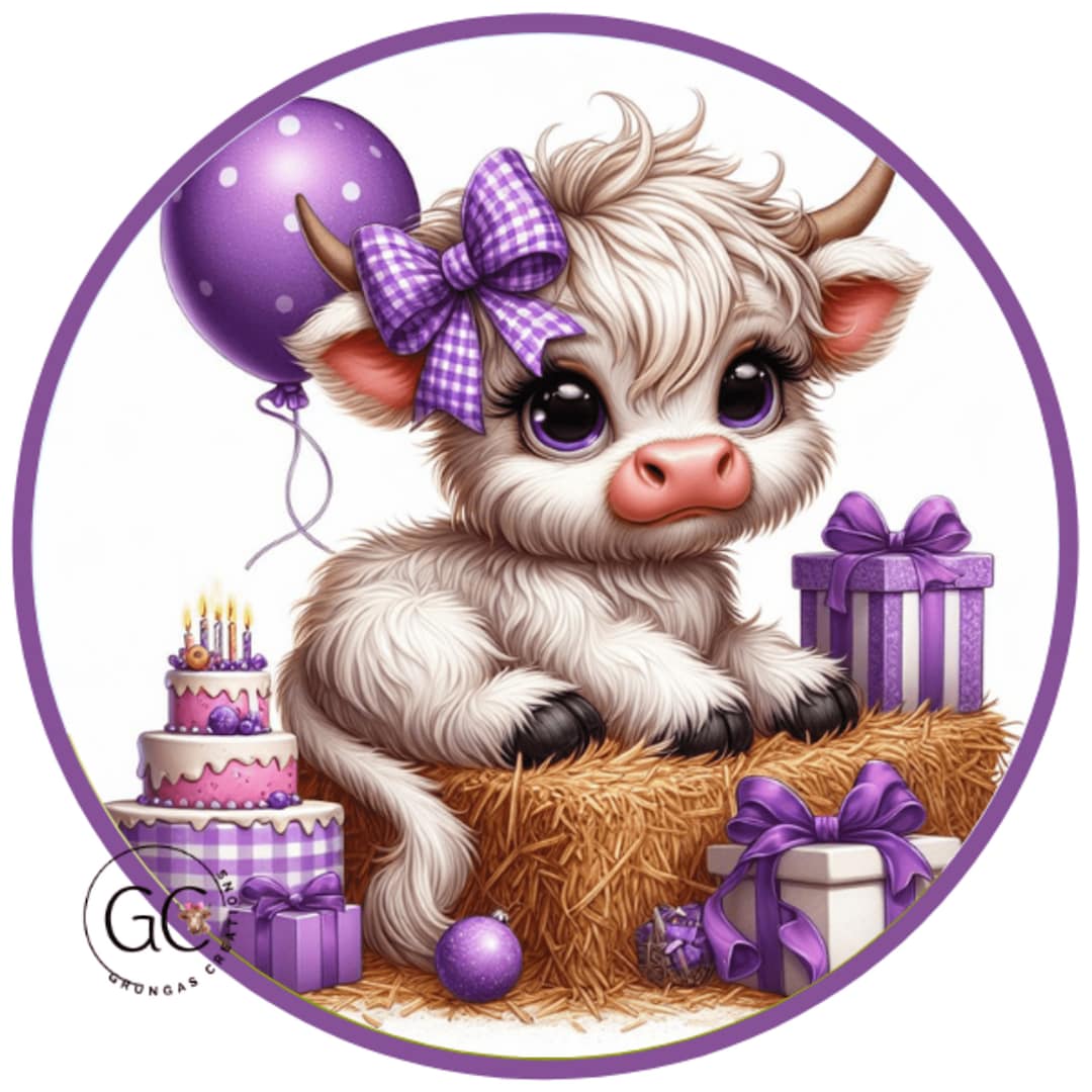 Transparent Purple Baby Cows, Clipart, Digital Wall Art, Png, High ...