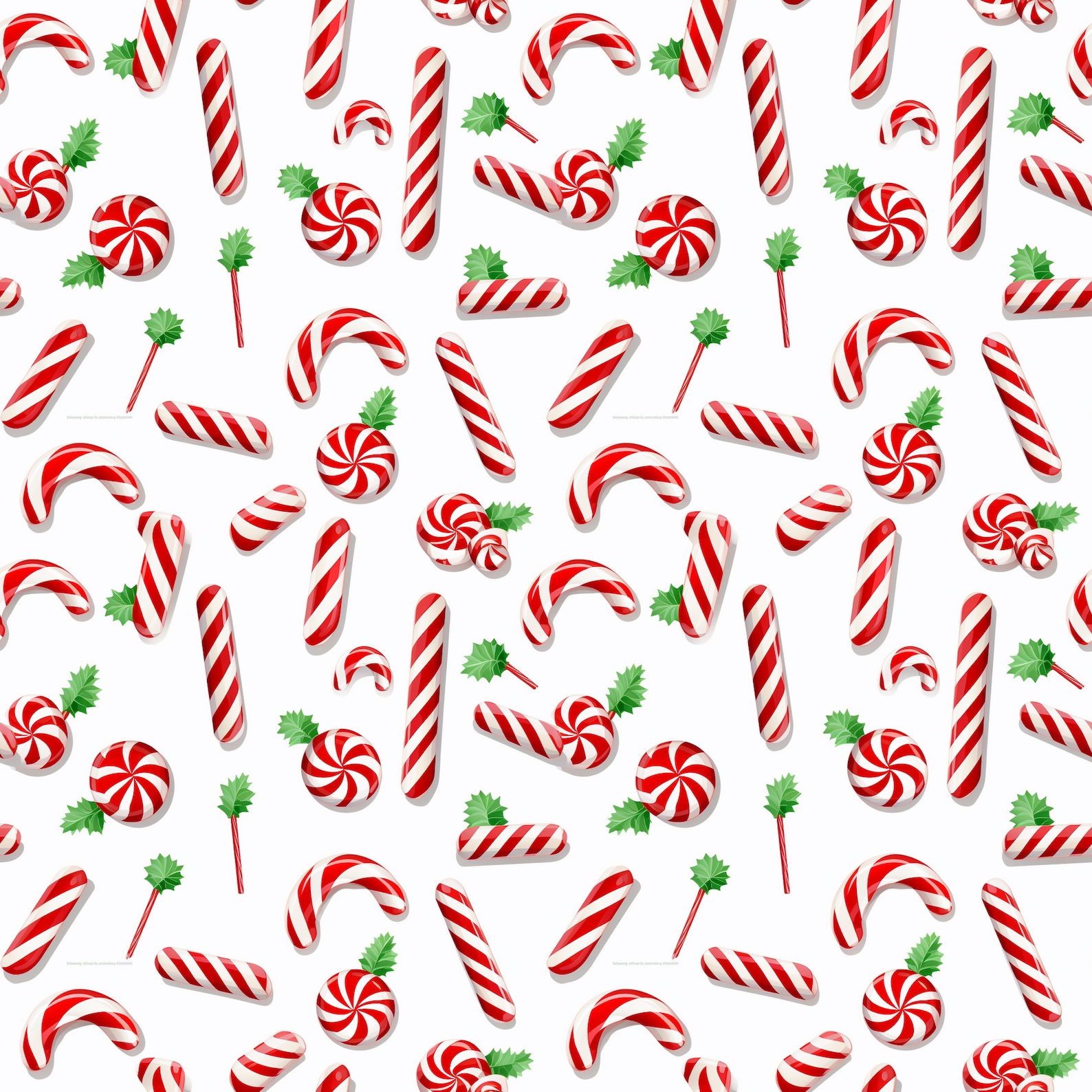 Candy Cane Seamless Christmas Pattern, Paper, Digital Download High ...
