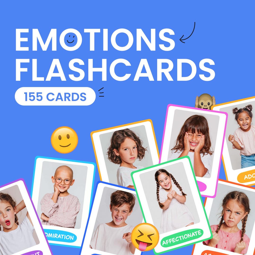 Real Picture Emotions Flashcards Special Ed Autism. 77 Real-life Photos ...