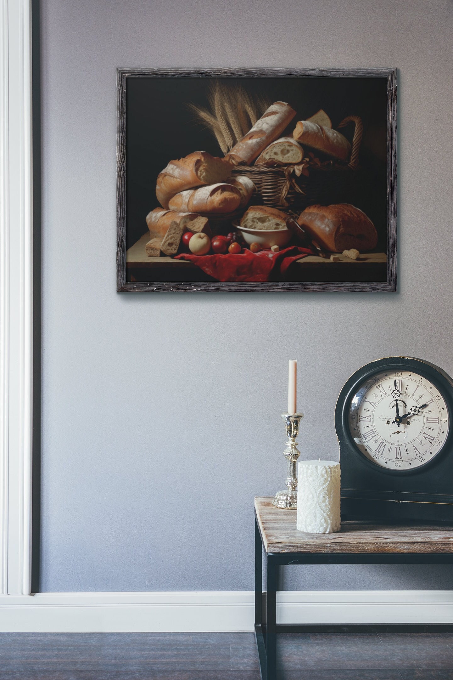 Bread Basket Wall Art Realistic Images Still Life Wall Art Digital ...