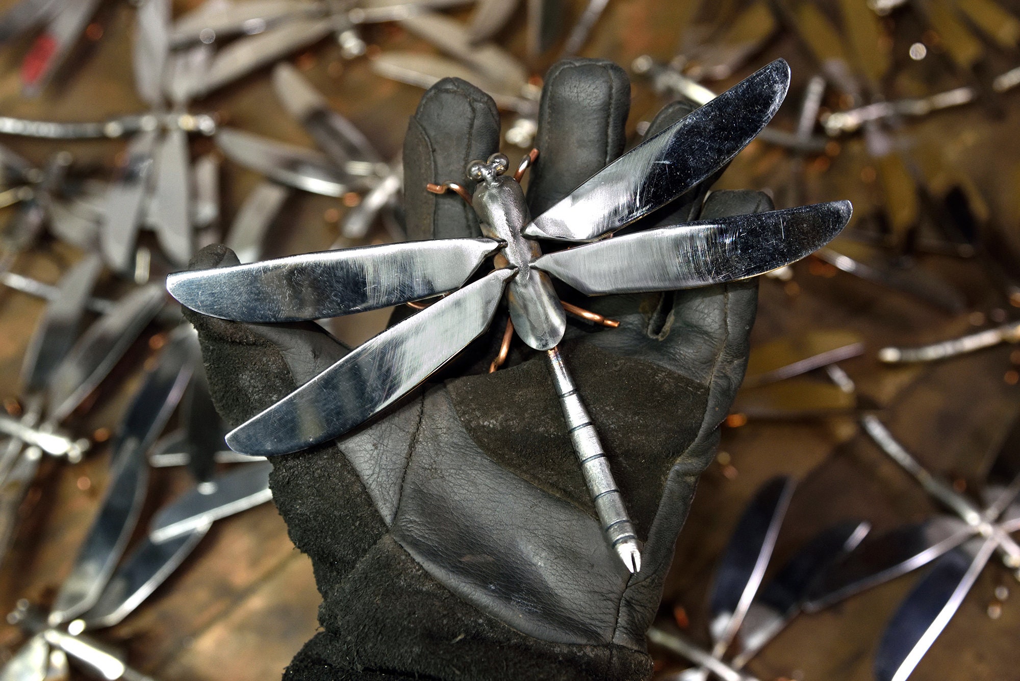 Silverware Metal Dragonfly - Etsy